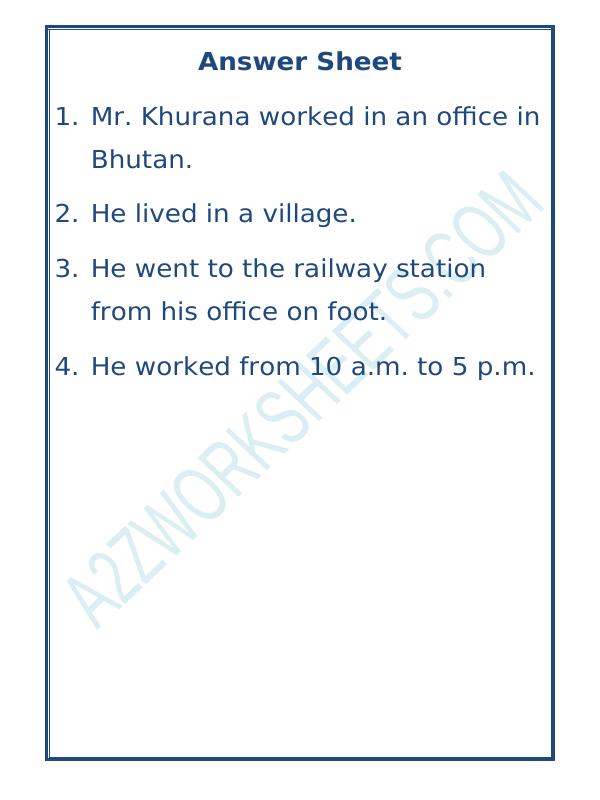 A2Zworksheets:Worksheet of Class Iii-Comprehension Passage-26-Reading ...