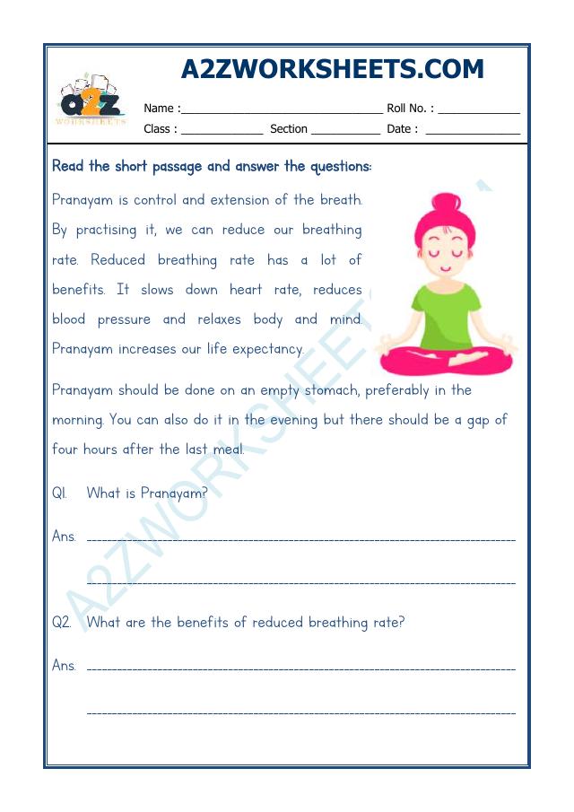 A2Zworksheets:Worksheet of Class Iii-Comprehension Passage-27-Reading ...