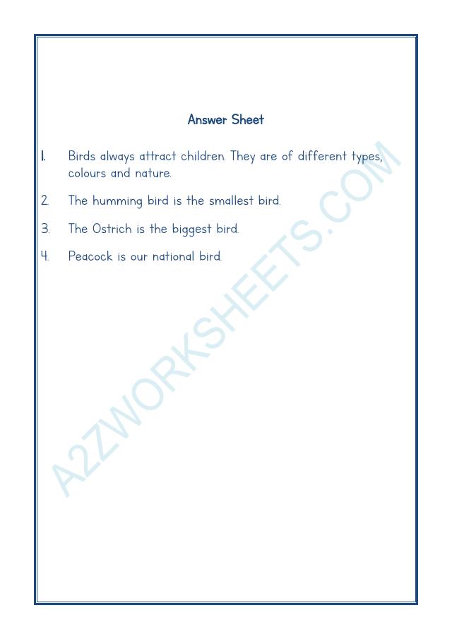 A2Zworksheets:Worksheet of Class Iii-Comprehension Passage-28-Reading ...
