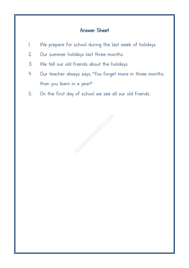 A2Zworksheets:Worksheet of Class Iii-Comprehension Passage-30-Reading ...