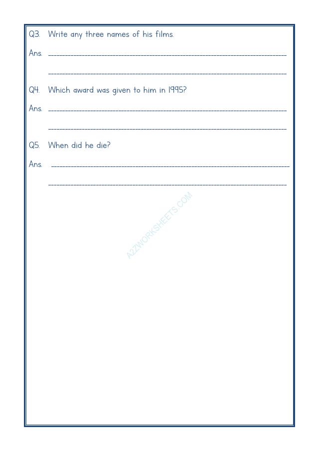 A2Zworksheets:Worksheet of Class Iv-Comprehension Passage-16-Reading ...