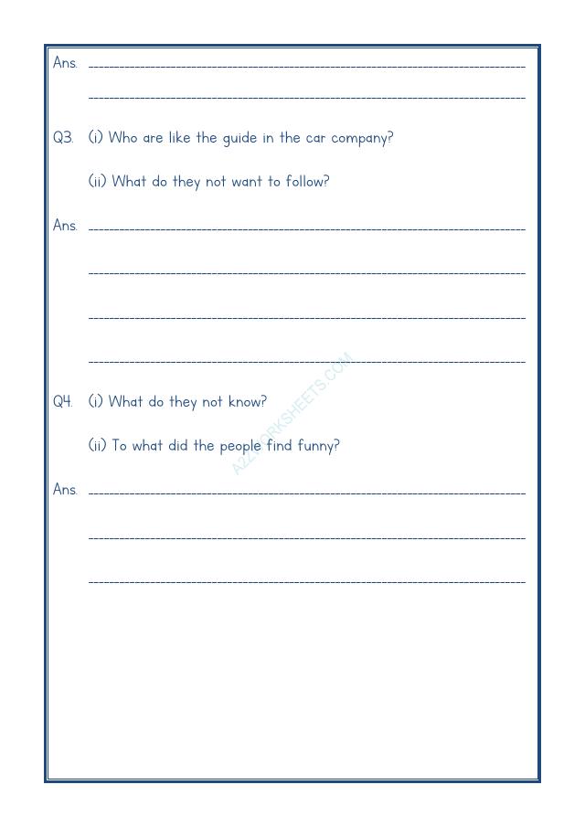 A2Zworksheets:Worksheet of Class Iv-Comprehension Passage-21-Reading ...
