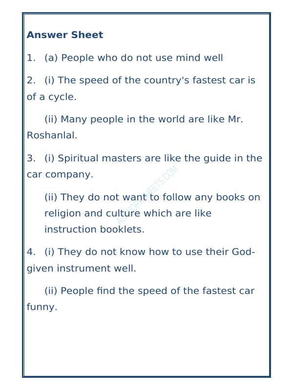 A2Zworksheets:Worksheet of Class Iv-Comprehension Passage-21-Reading ...