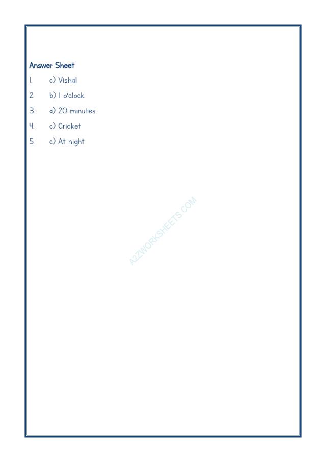 A2Zworksheets:Worksheet of Class Iv-Comprehension Passage-27-Reading ...