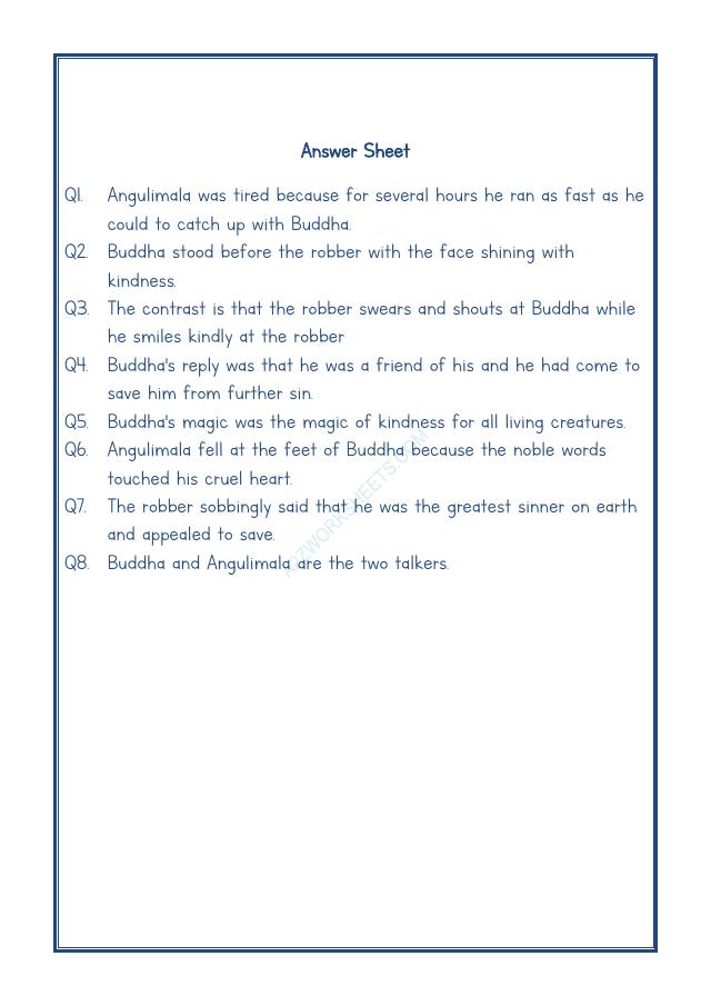 A2Zworksheets:Worksheet of Class V-Comprehension Passage-31-Reading-English