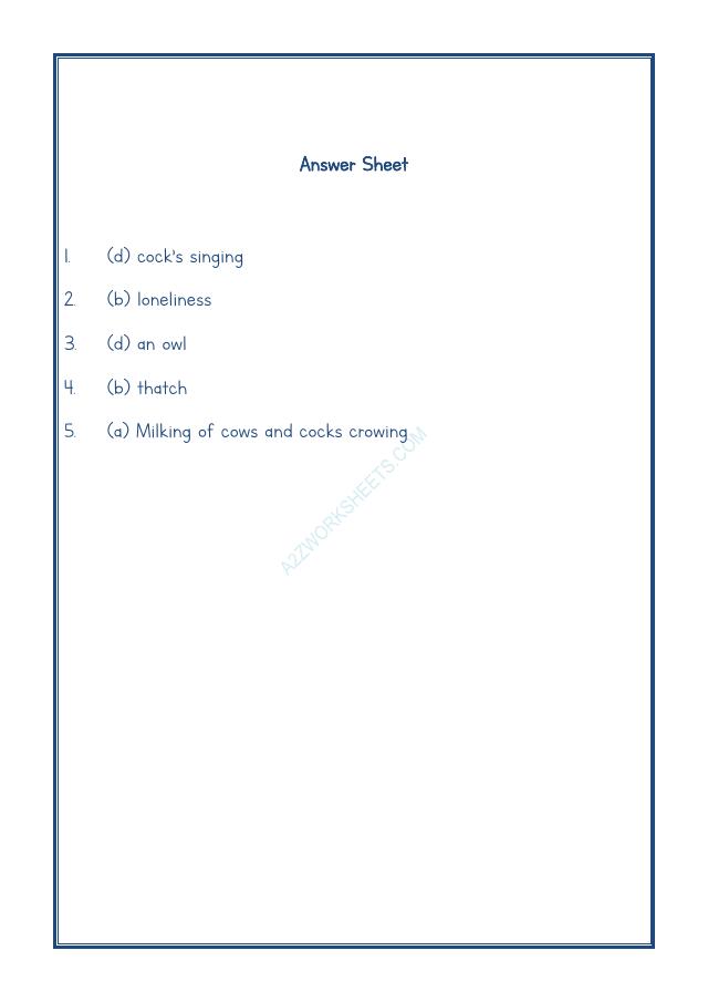 A2Zworksheets:Worksheet of Class-Vi-Comprehension Passage-54-Reading ...