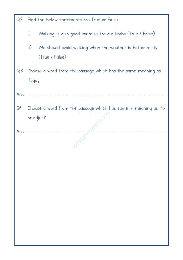 A2Zworksheets:Worksheet of Class-Vi-Comprehension Passage-60-Reading ...