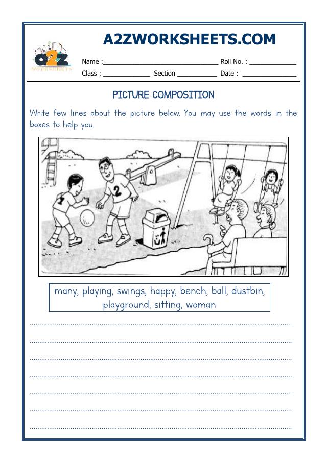 A2Zworksheets:Worksheet of Class-Iii-Picture Composition-03-Writing-English