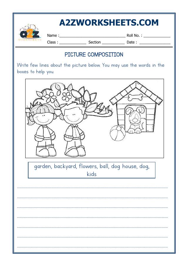 A2Zworksheets:Worksheet of Class-Iii-Picture Composition-10-Writing-English