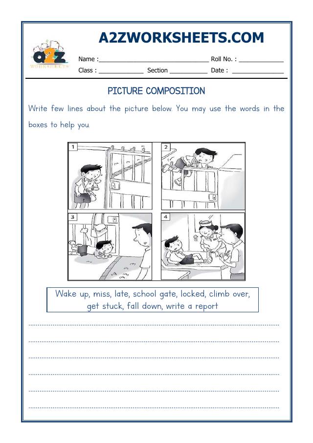 A2Zworksheets:Worksheet of Class-Iv-Picture Composition-06-Writing-English