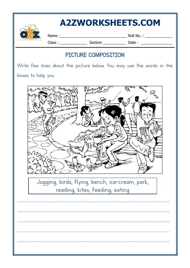 A2Zworksheets:Worksheet of Class-Iv-Picture Composition-07-Writing-English
