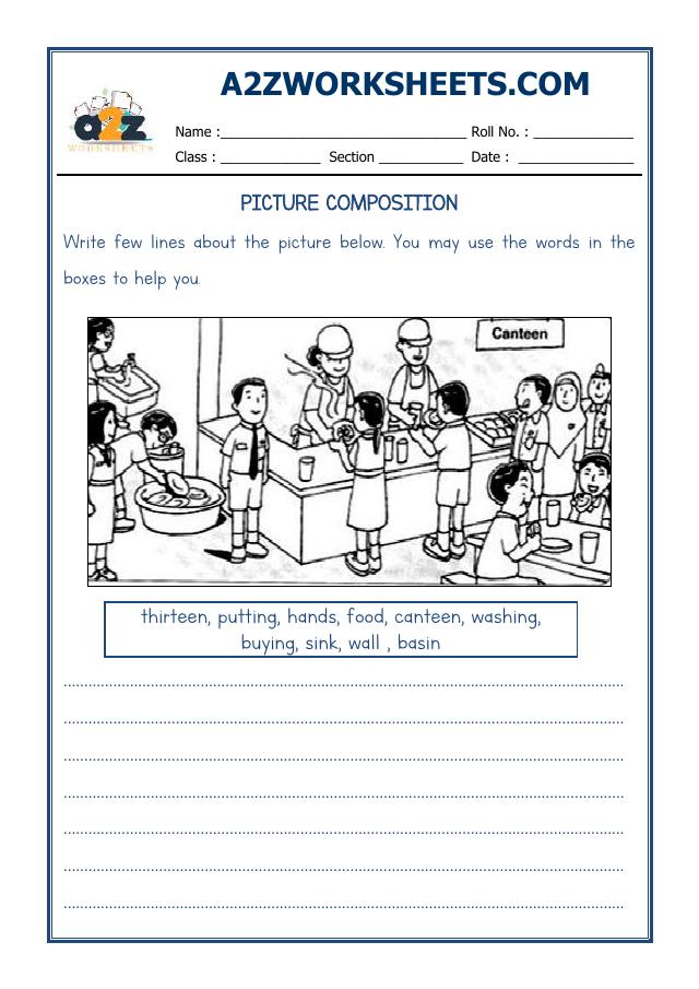 A2Zworksheets:Worksheet of Class-Iv-Picture Composition-13-Writing-English