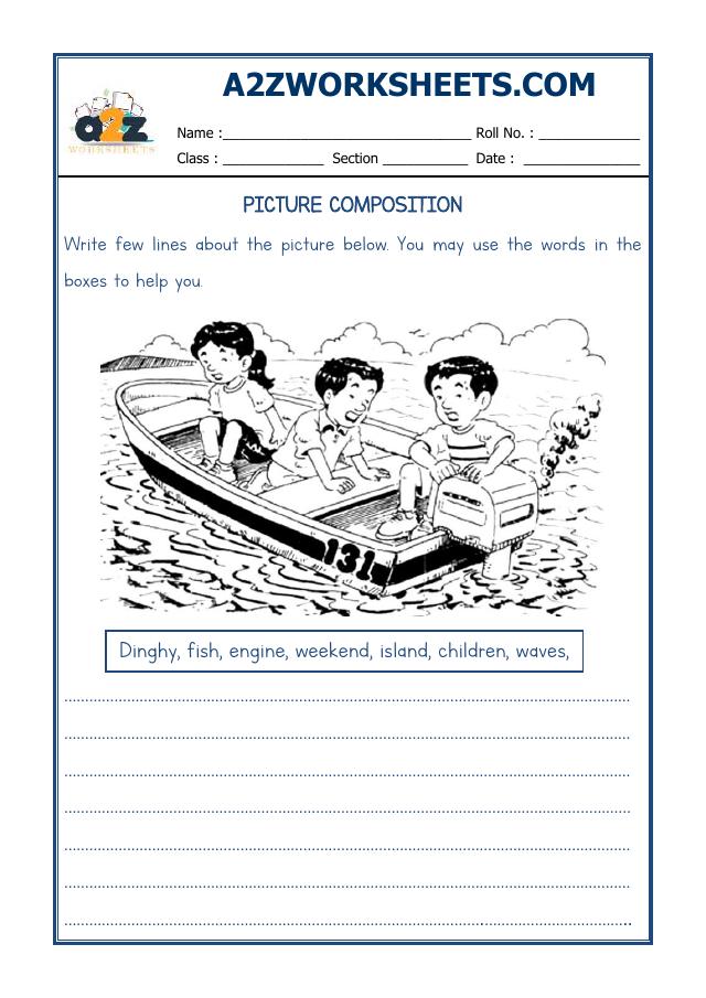 A2Zworksheets:Worksheet of Class-Vi-Picture Composition-13-Writing-English