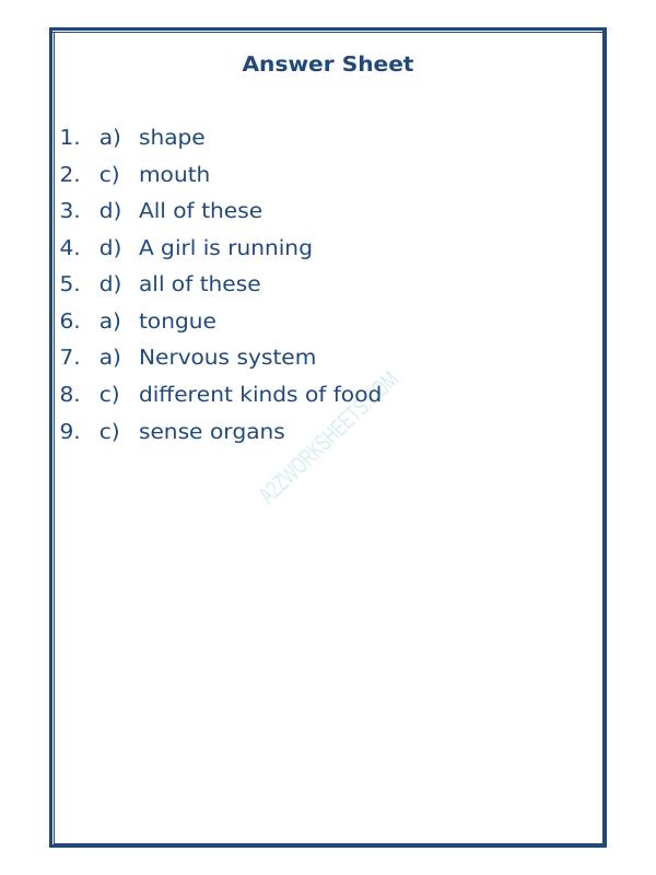 A2Zworksheets:Worksheet of Our Body-03-Humans-Science
