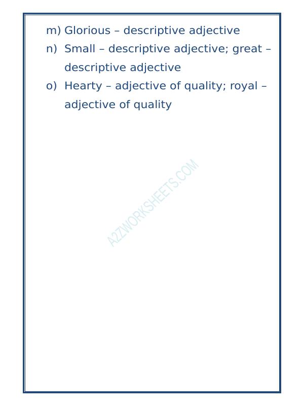 A2Zworksheets:Worksheet of Class-Iv-English Adjectives Worksheet-11 ...