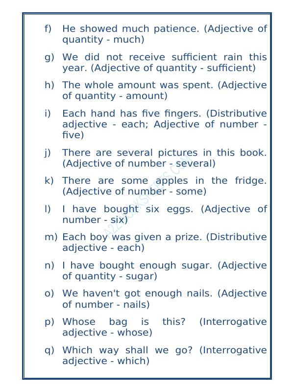 A2Zworksheets:Worksheet of Class-Vi-English Adjectives Worksheet-07 ...