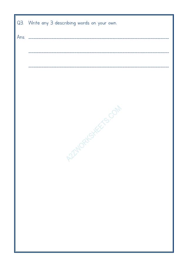 A2Zworksheets:Worksheet of Class-Ll-English Adjective Worksheet-10 ...