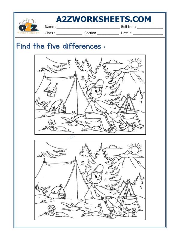 A2Zworksheets:Worksheet of Find The Difference-04-Logical Reasoning ...