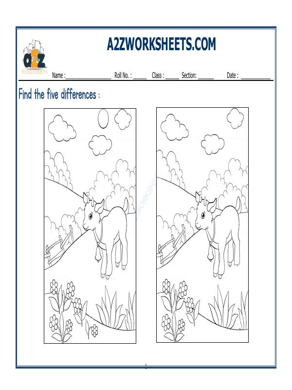 A2Zworksheets:Worksheet of Find The Difference-11-Logical Reasoning ...