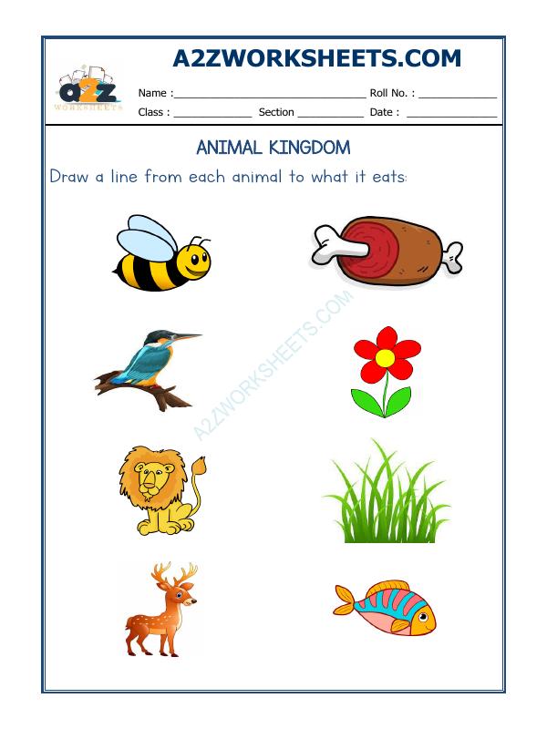 A2Zworksheets:Worksheet of Animals Kingdom-02-Animals-Science