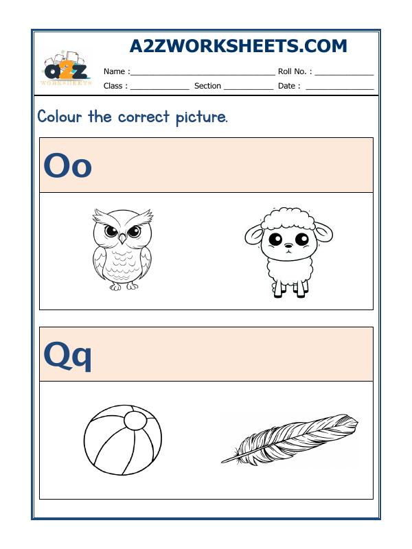 A2Zworksheets:Worksheet of Alphabet Recognition-05-Alphabets-English