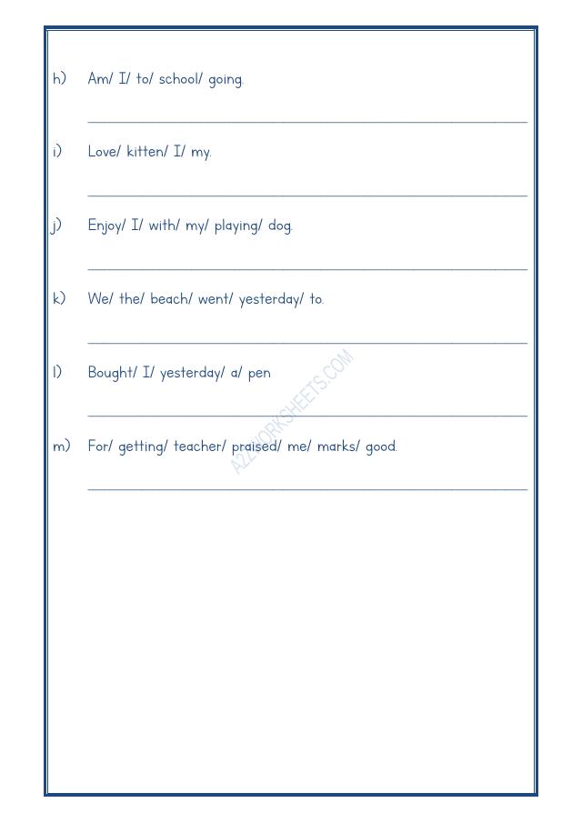 A2Zworksheets:Worksheet of Jumbled Words-02-Grammar-English