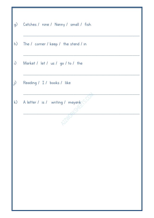 A2Zworksheets:Worksheet of Jumbled Words-05-Grammar-English