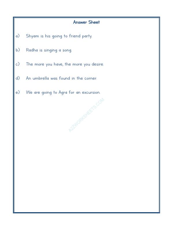 A2Zworksheets:Worksheet of Jumbled Words-04-Grammar-English