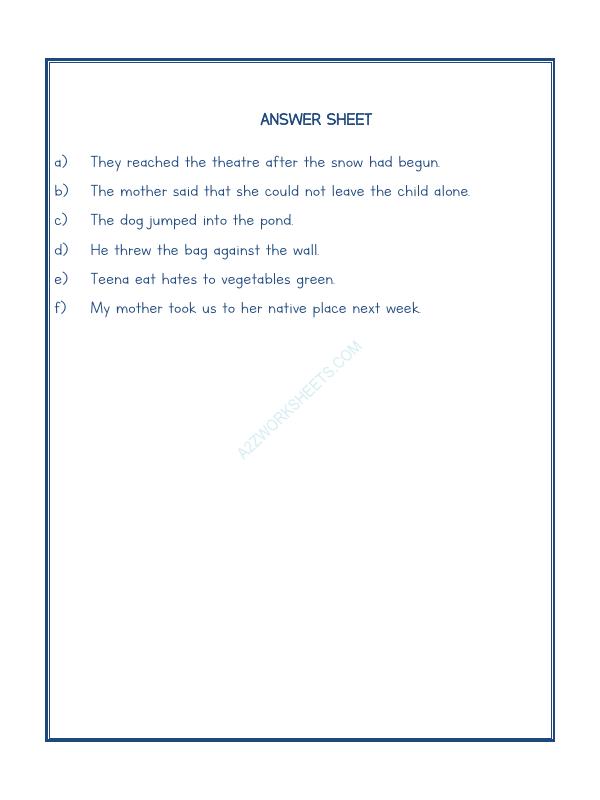A2Zworksheets:Worksheet of Jumbled Words-01-Grammar-English