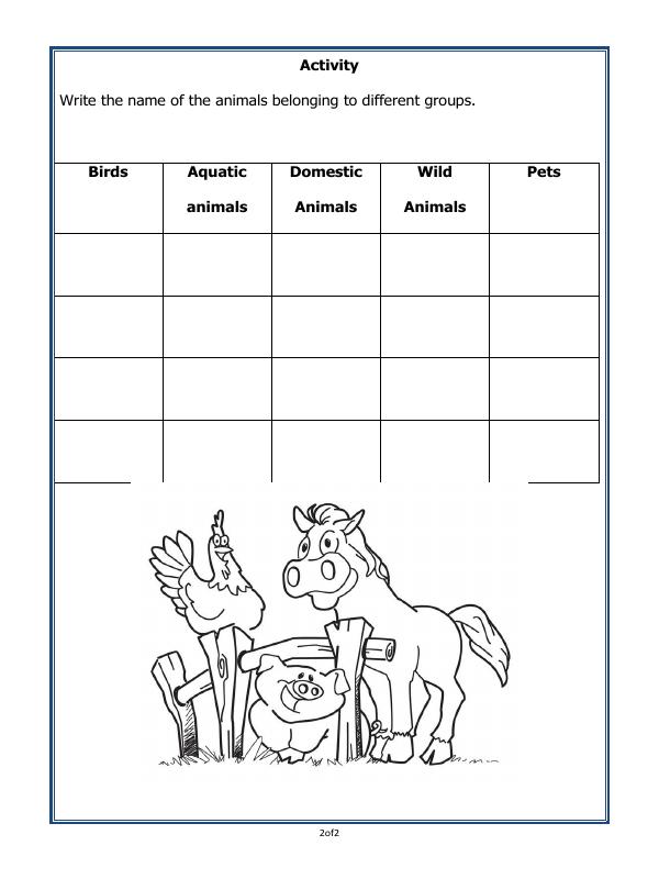 A2Zworksheets:Worksheet of Animals -02-Animals-Science