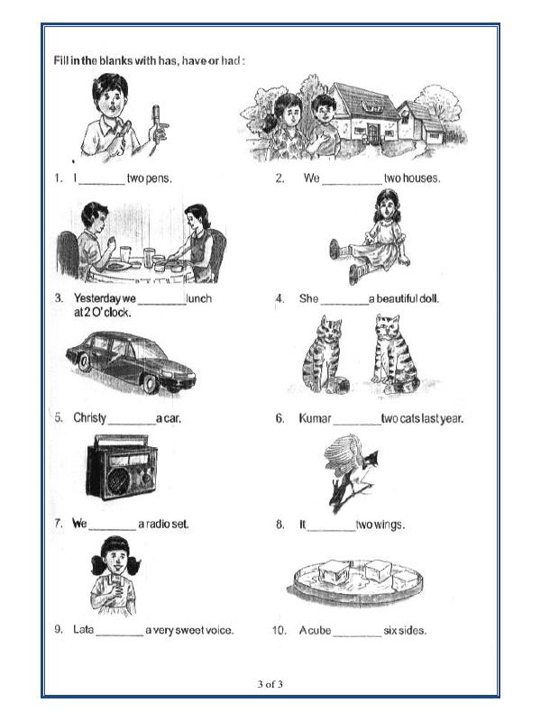 A2Zworksheets:Worksheet of Verbs-02-Grammar-English