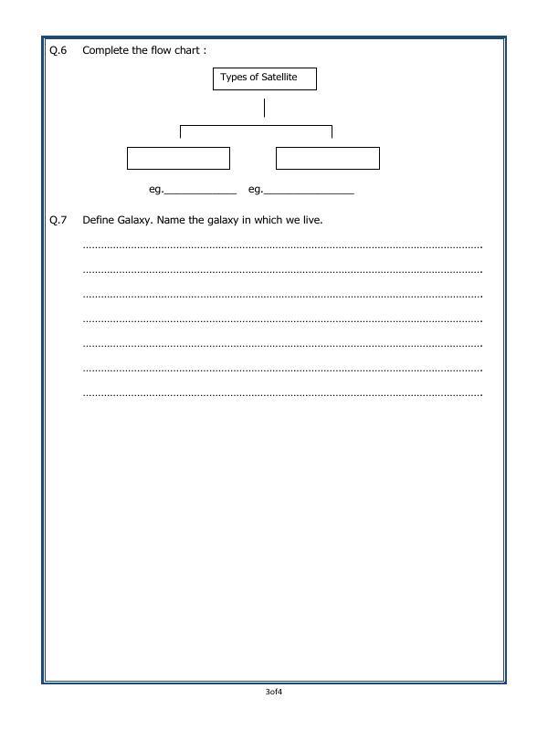 A2Zworksheets:Worksheet of Universe-Solar System and Our Universe ...
