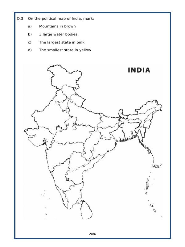 A2Zworksheets:Worksheet of India - Political Features-India and Its ...