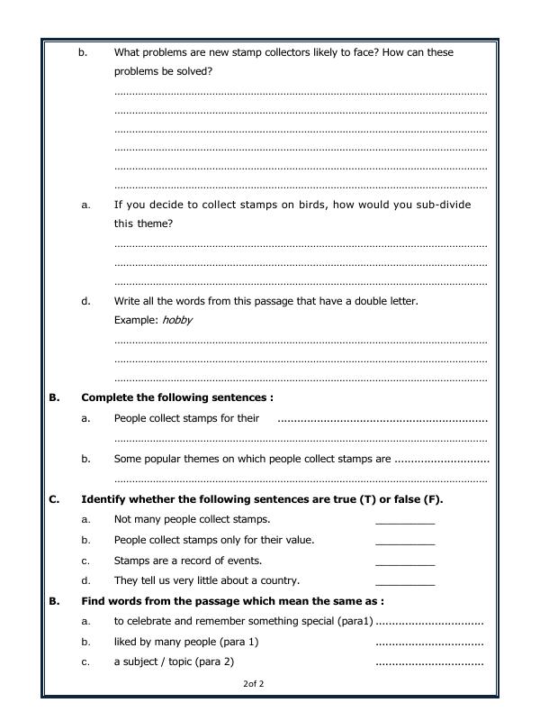 A2zworksheetsworksheet Of Comprehension Passage 04 Reading English 3281