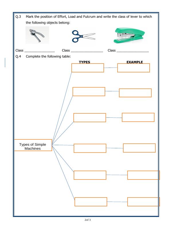 A2Zworksheets:Worksheet of Simple Machines-Machines-Science