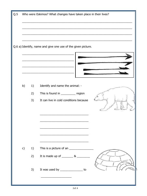 A2Zworksheets:Worksheet of The Tundra Region-Geographical Features ...