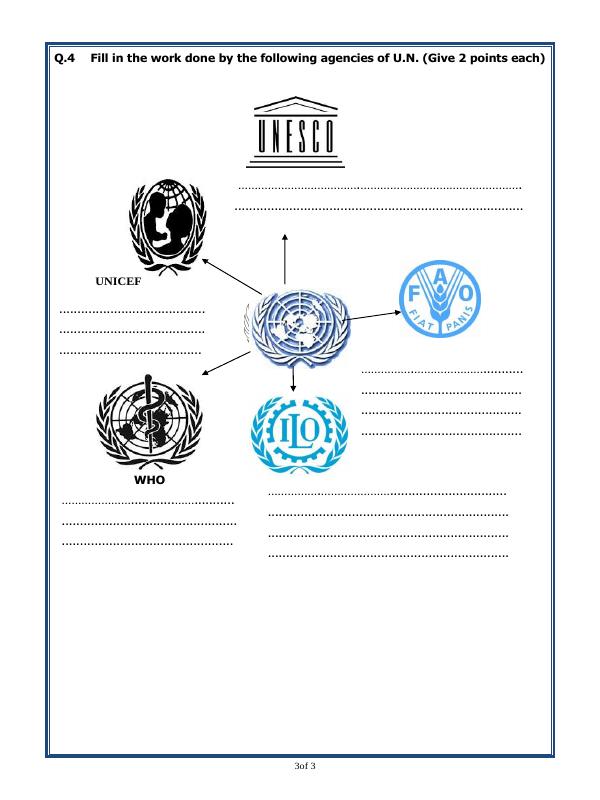A2Zworksheets:Worksheet of The United Nations-The World and Its ...