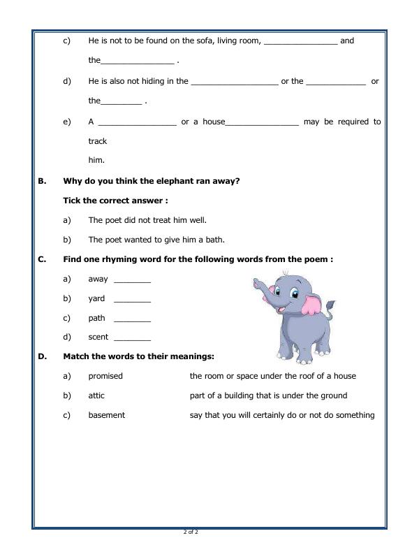 A2Zworksheets:Worksheet of Comprehension Passage-05-Reading-English
