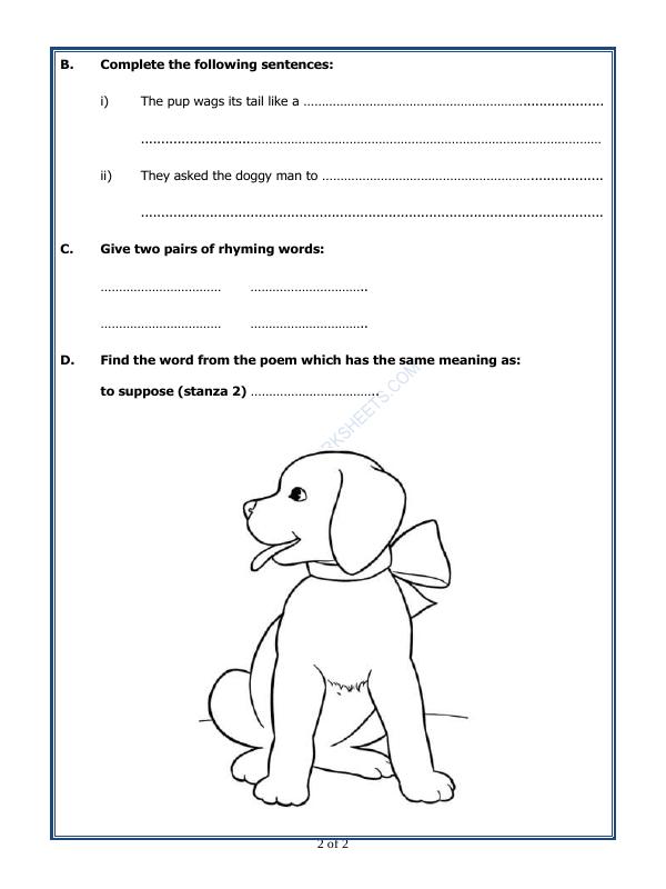 A2Zworksheets:Worksheet of Comprehension Passage-09-Reading-English