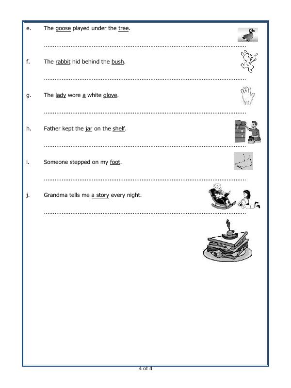 A2Zworksheets:Worksheet of Noun Number-Grammar-English