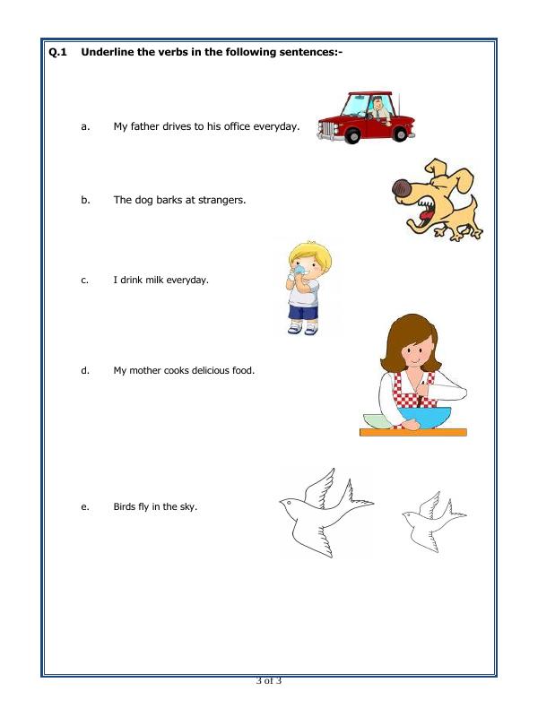 A2Zworksheets:Worksheet of Verbs-Grammar-English