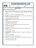 A2Zworksheets:Worksheet of prepositions