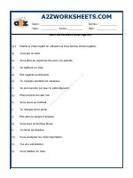 A2Zworksheets:Worksheet of french