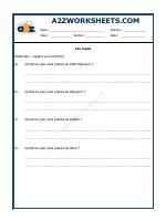 A2Zworksheets:Worksheet of french-practice-worksheets
