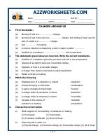 A2Zworksheets:Worksheet of change-around-us