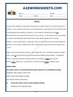 A2Zworksheets:Worksheet of verbs