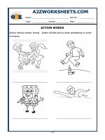 A2Zworksheets:Worksheet of action-words