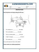 A2Zworksheets:Worksheet of prepositions