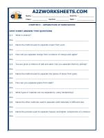 A2Zworksheets:Worksheet of separation-of-substances