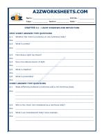 A2Zworksheets:Worksheet of lightshadows-and-reflection